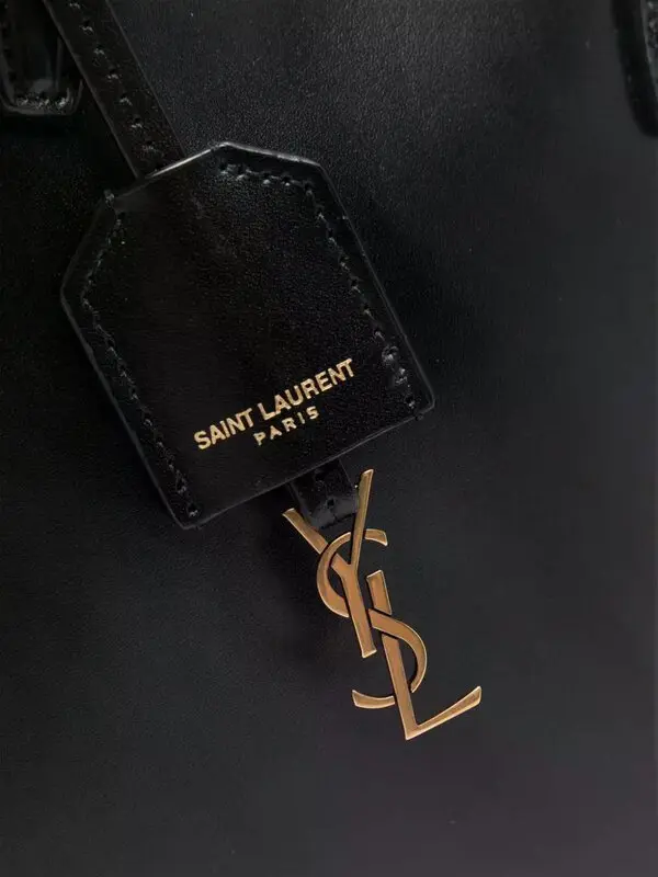 Saint Laurent Mini Shopping Leather Tote Bag