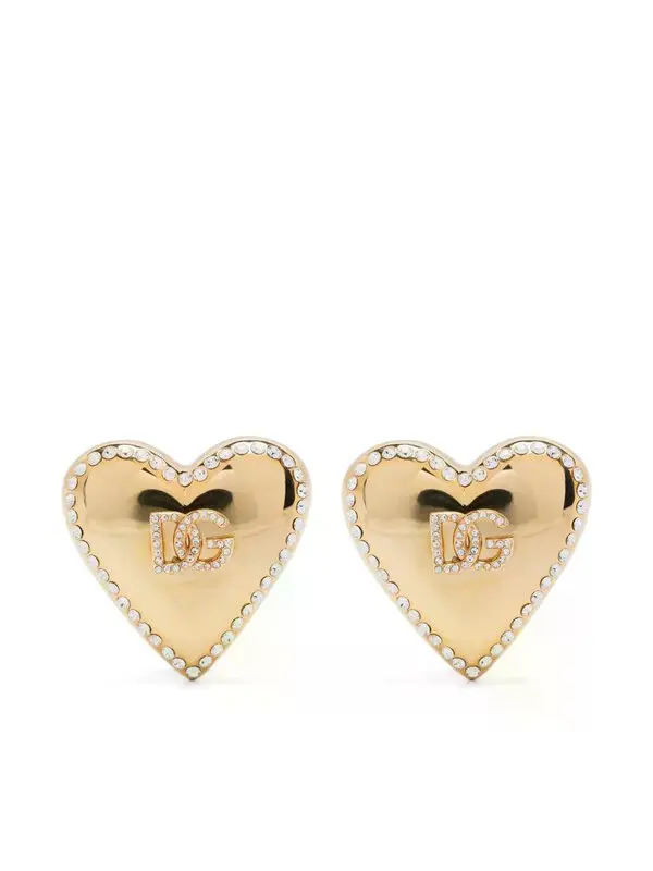 Dolce & Gabbana Heart-motif Clip-on Earrings - Gold