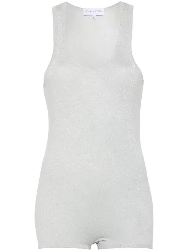 IOANA CIOLACU Metallic-thread Bodysuit - Grey