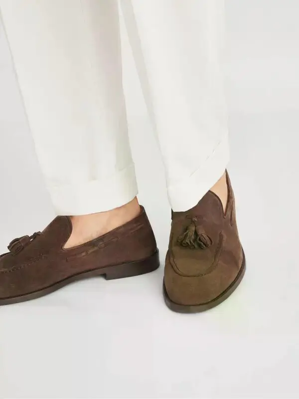 Brunello Cucinelli Tassel-embellished Suede Loafers