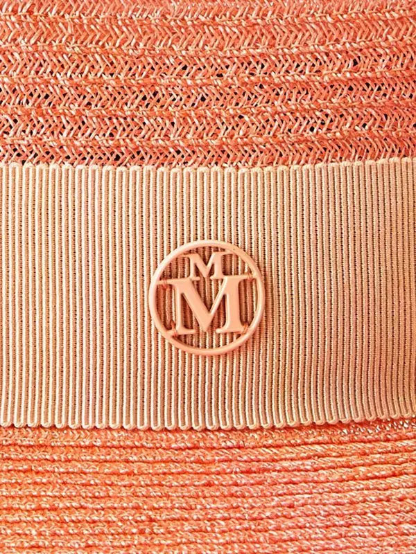 MAISON MICHEL Andre Straw Fedora Hat - Orange