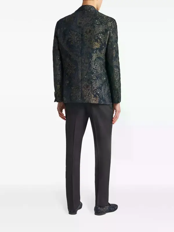 Etro Peak-lapel Jacquard Blazer