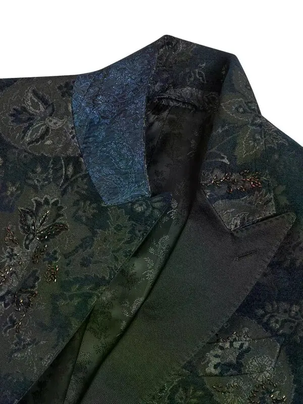 Etro Peak-lapel Jacquard Blazer