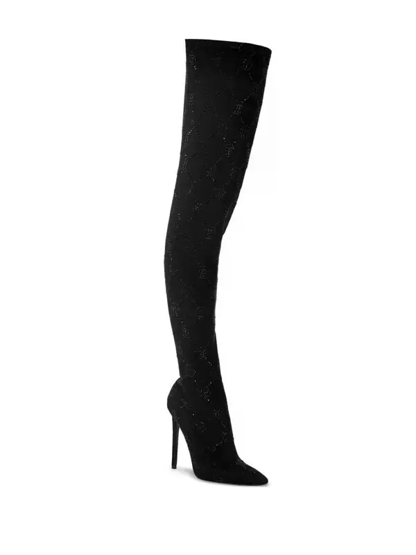 Philipp Plein 120mm Monogram-pattern Boots