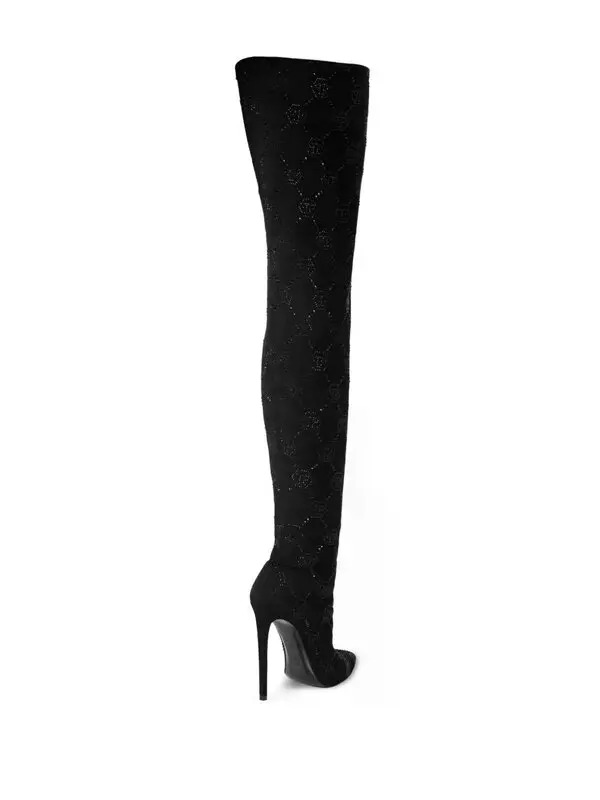 Philipp Plein 120mm Monogram-pattern Boots