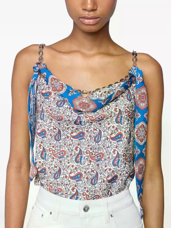 Rabanne Paisley-print Top