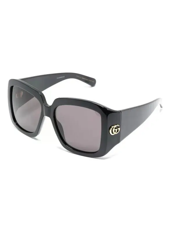 Gucci Oversize Square Frame Sunglasses With Double G Logo