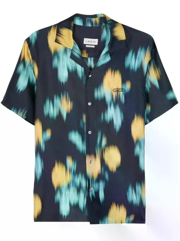 LANVIN Abstract-pattern Silk Shirt
