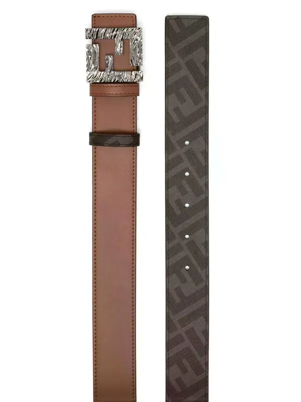 Fendi Reversible Ff-logo Belt - Black