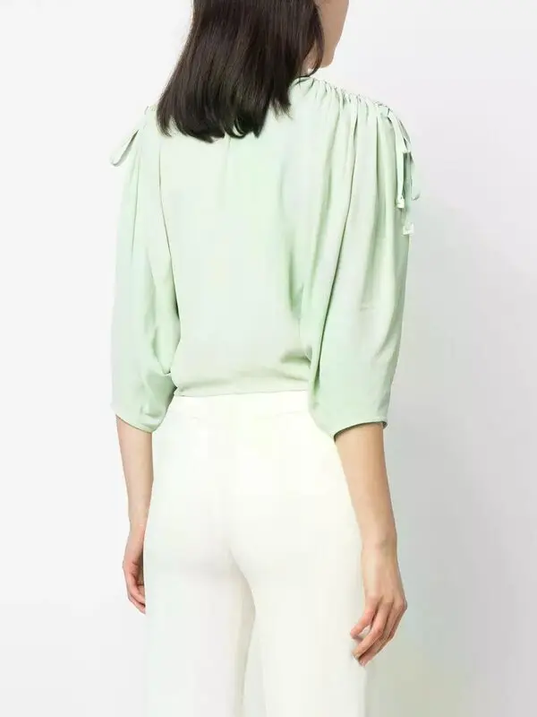Veronique Leroy Ruched Wrap Blouse