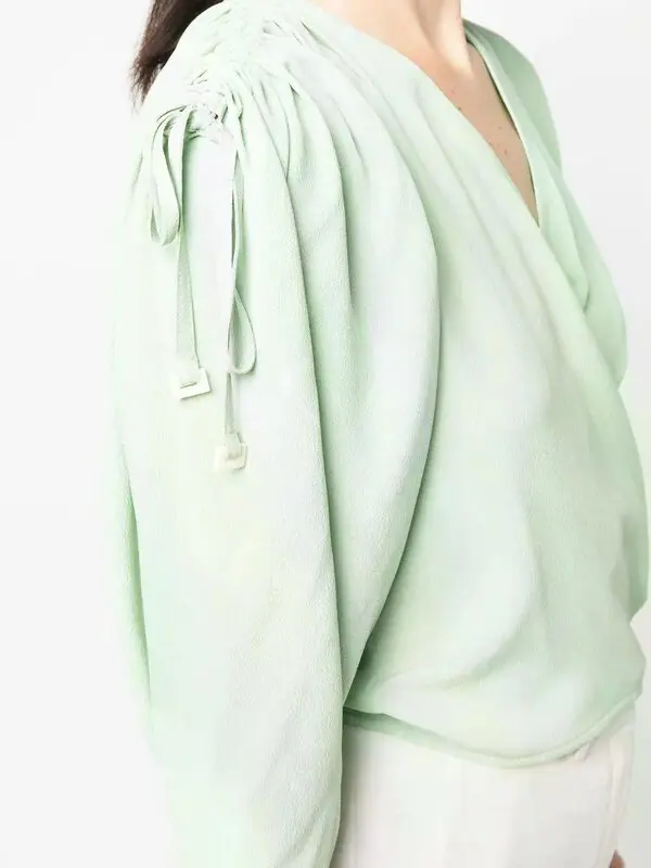 Veronique Leroy Ruched Wrap Blouse