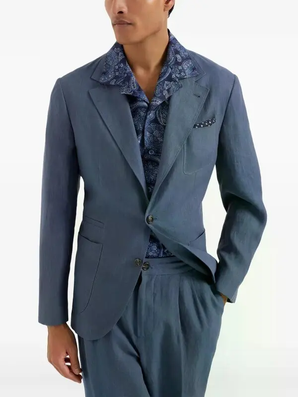 Brunello Cucinelli Single-breasted Linen Blazer