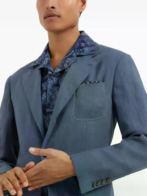 Brunello Cucinelli Single-breasted Linen Blazer
