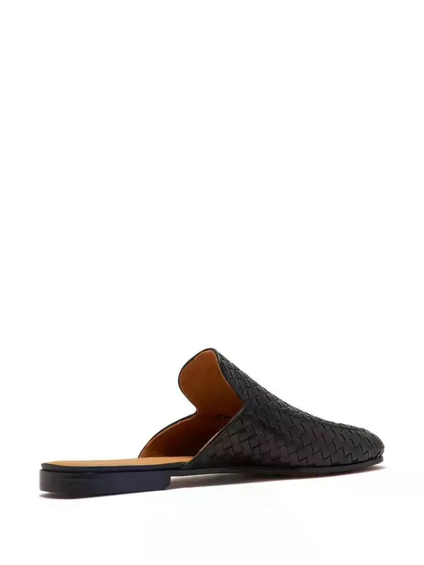 Magnanni Leather Slippers - Black
