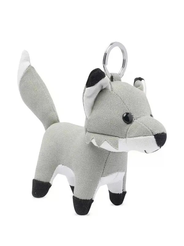 Maison Kitsuné Fox-charm Keyring - Grey