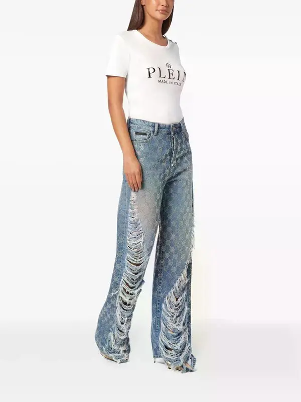 Philipp Plein Monogram Strass Jeans