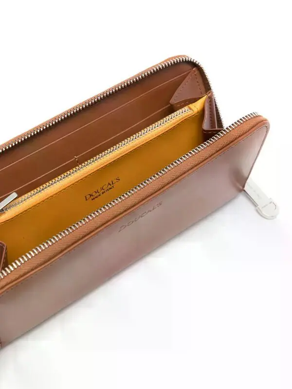DOUCAL'S Leather Continental Wallet - Brown