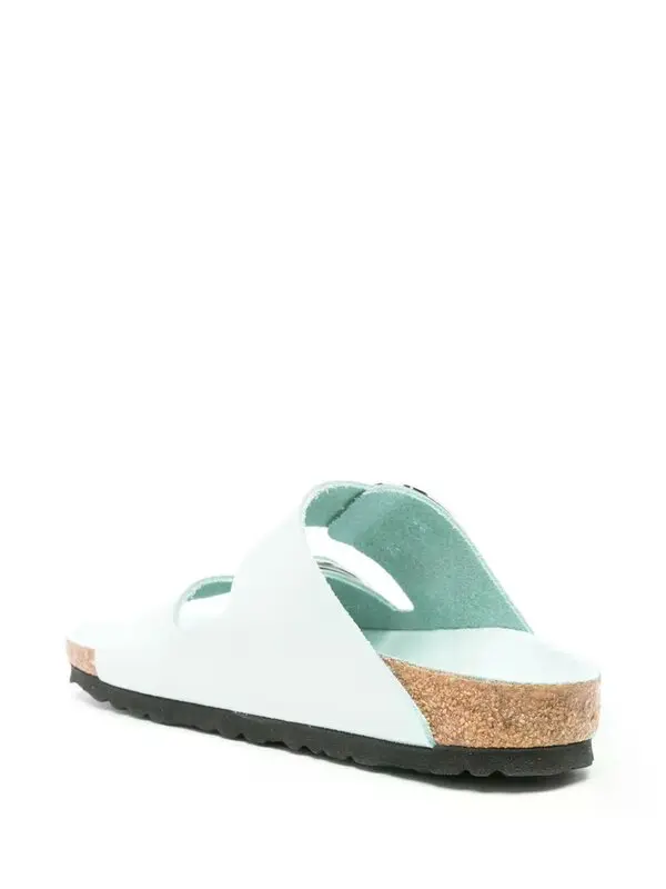 BIRKENSTOCK Arizona Leather Slides - Green