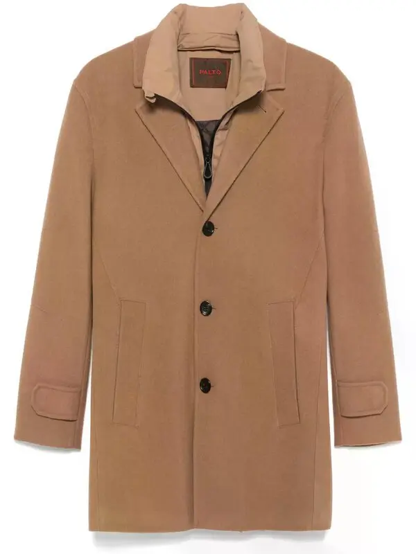 PALTO' Geraldo Water-repellent Layered Wool-blend Coat