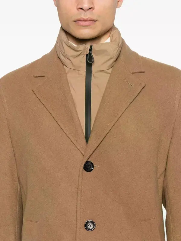 PALTO' Geraldo Water-repellent Layered Wool-blend Coat
