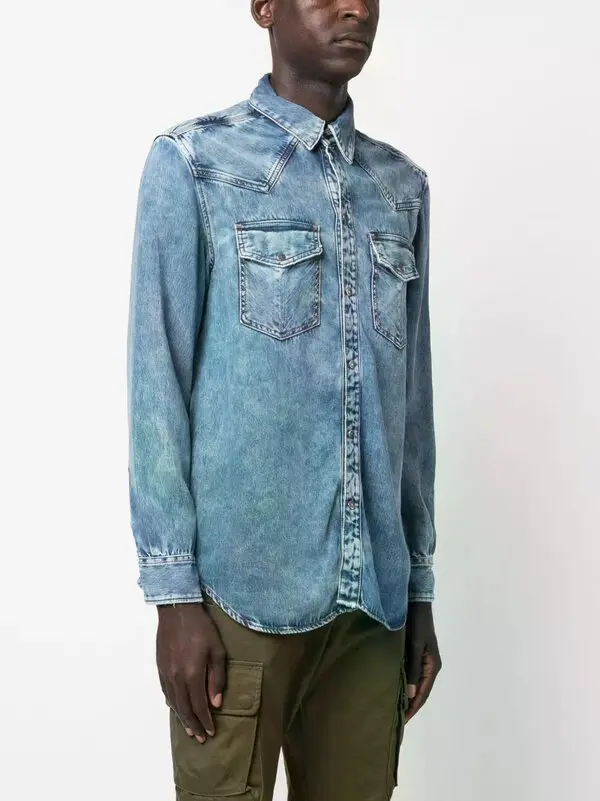 DIESEL® D-ocean Washed-denim Shirt