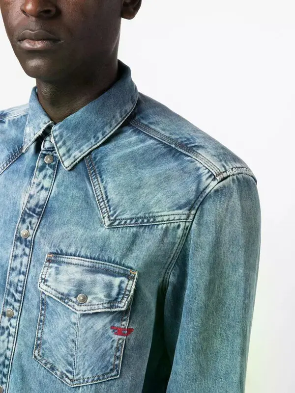 DIESEL® D-ocean Washed-denim Shirt