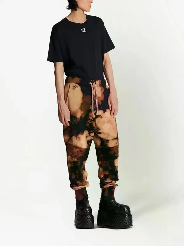 Balmain Tie-dye Print Track Pants - Brown