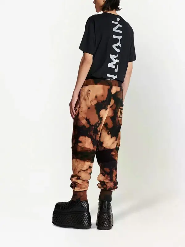 Balmain Tie-dye Print Track Pants - Brown