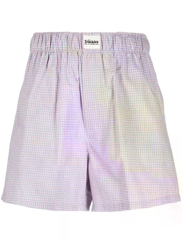 Natasha Zinko Gingham Check Pattern Cotton Shorts