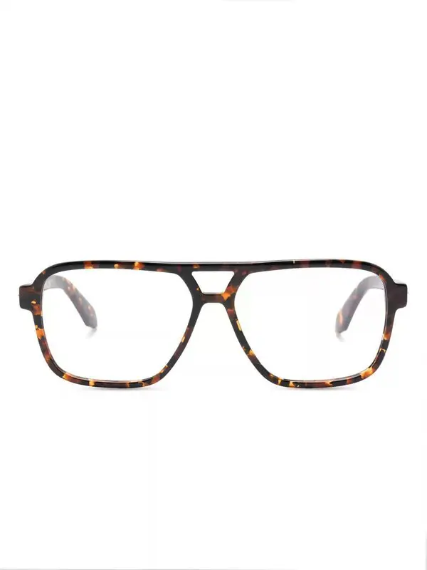 Off-White Arrows-motif Navigator Glasses - Brown