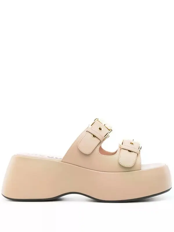 Moschino 75mm Dolly Leather Sandals