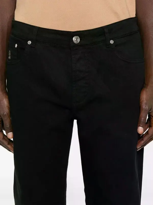 Brunello Cucinelli Logo-embroidered Jeans - Black