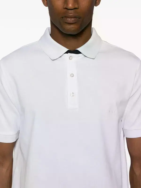 FAY Logo-embroidered Piqué Polo Shirt