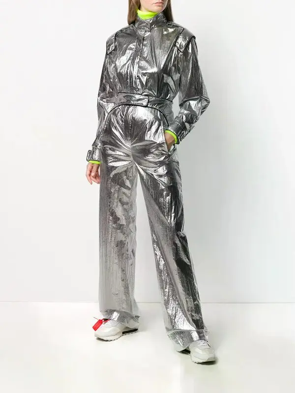 Off-White Racing Metallic Effect Jumpsuit