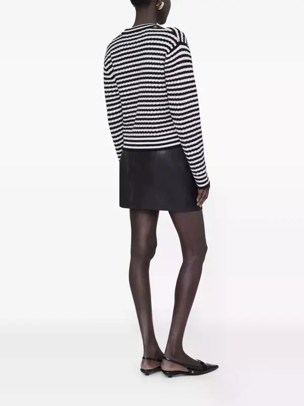 ANINE BING Gwen Cardigan With Horizontal Stripes