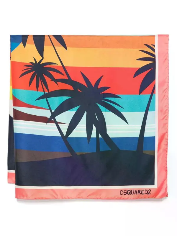 Dsquared2 Habotai Scarf - Blue