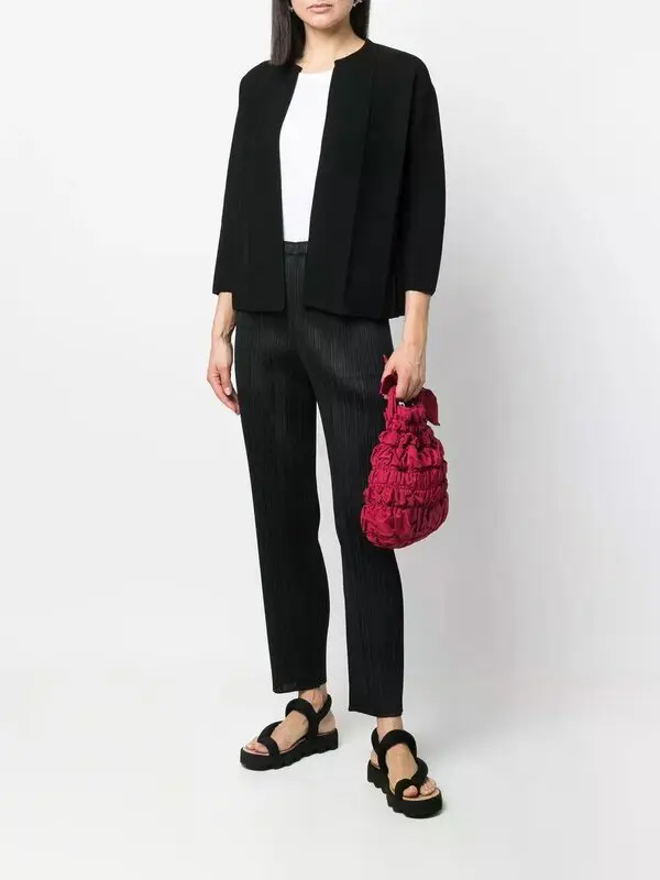 Issey Miyake Elasticated-waist Slip-on Straight Trousers