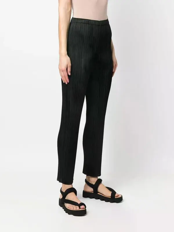 Issey Miyake Elasticated-waist Slip-on Straight Trousers