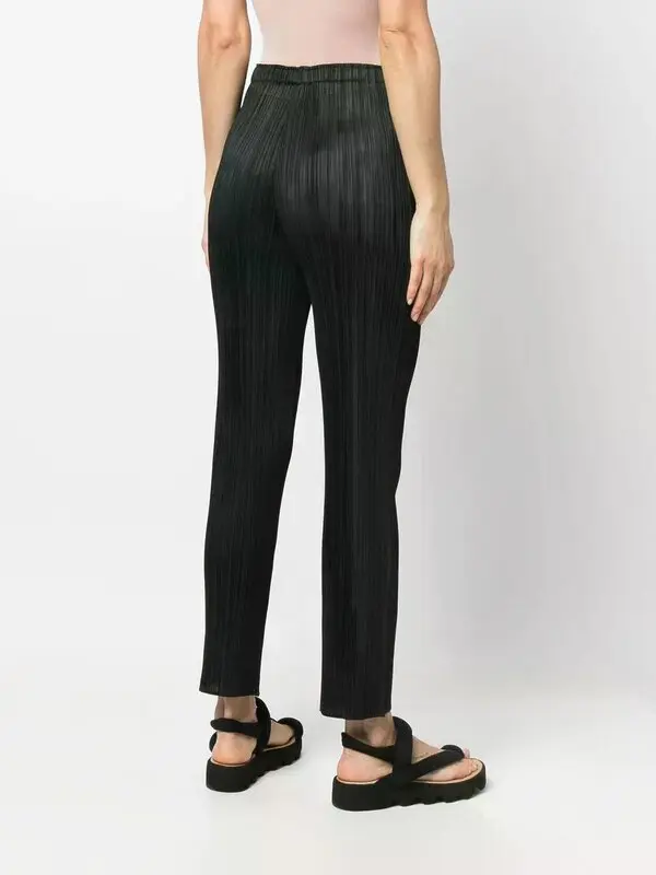Issey Miyake Elasticated-waist Slip-on Straight Trousers