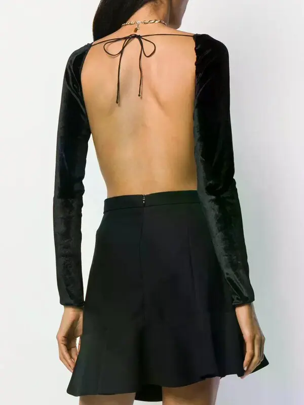 Oseree Slim-fit Backless Bodysuit