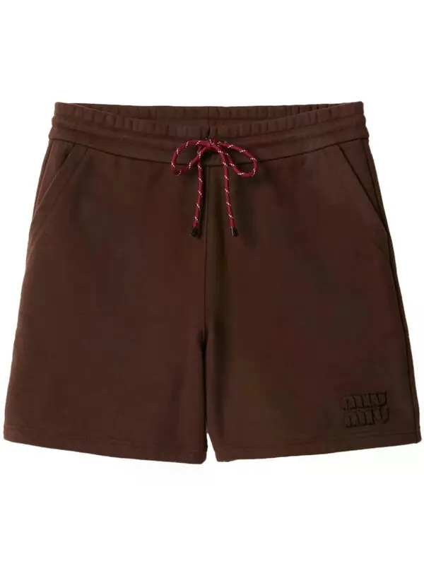 Miu Miu Cotton Shorts - Brown