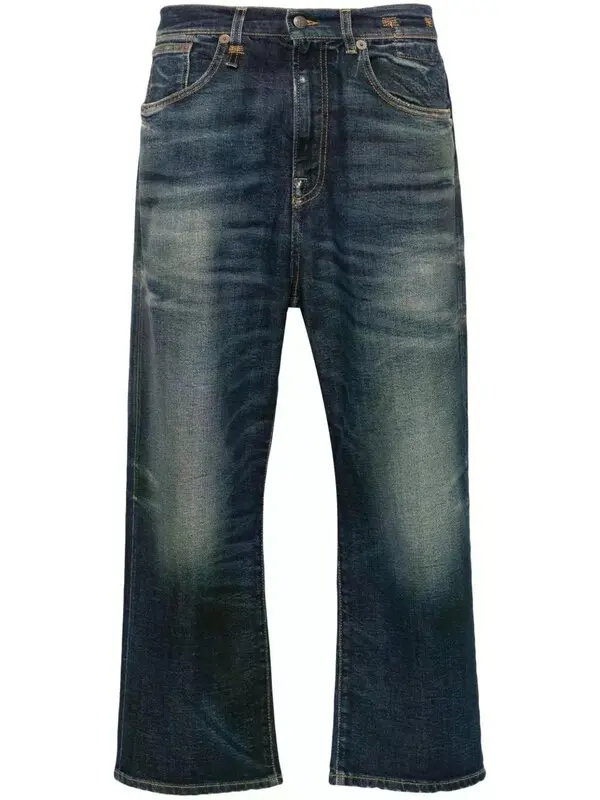 R13 Whiskered Boyfriend Jeans