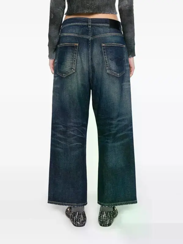 R13 Whiskered Boyfriend Jeans