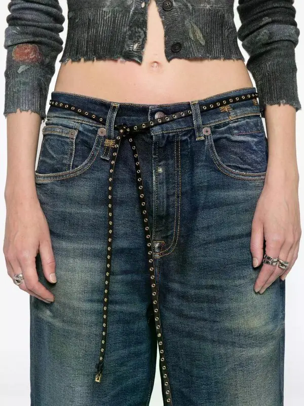 R13 Whiskered Boyfriend Jeans