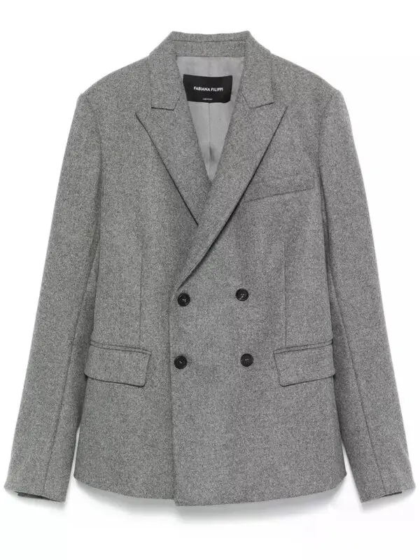 Fabiana Filippi Double-breasted Flannel Blazer