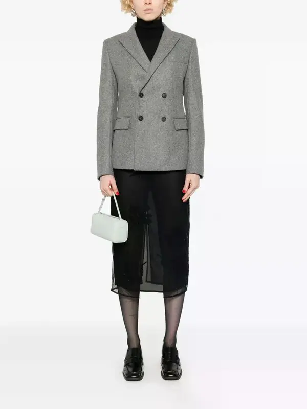 Fabiana Filippi Double-breasted Flannel Blazer