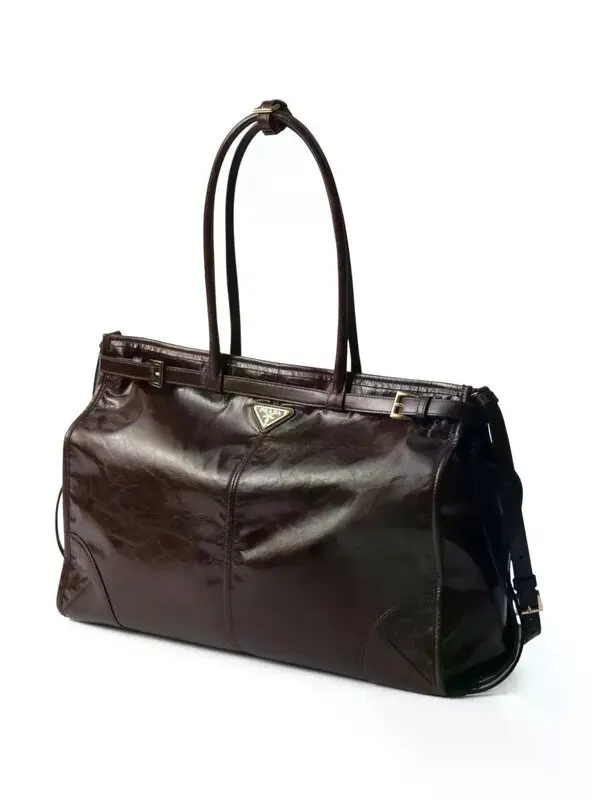 Prada Bonnie Extra-large Leather Handbag - Brown