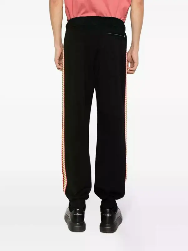 LANVIN Side Curb Cotton Track Pants - Black