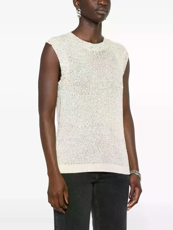 GOLDEN GOOSE Sequin Embellished Knitted Top