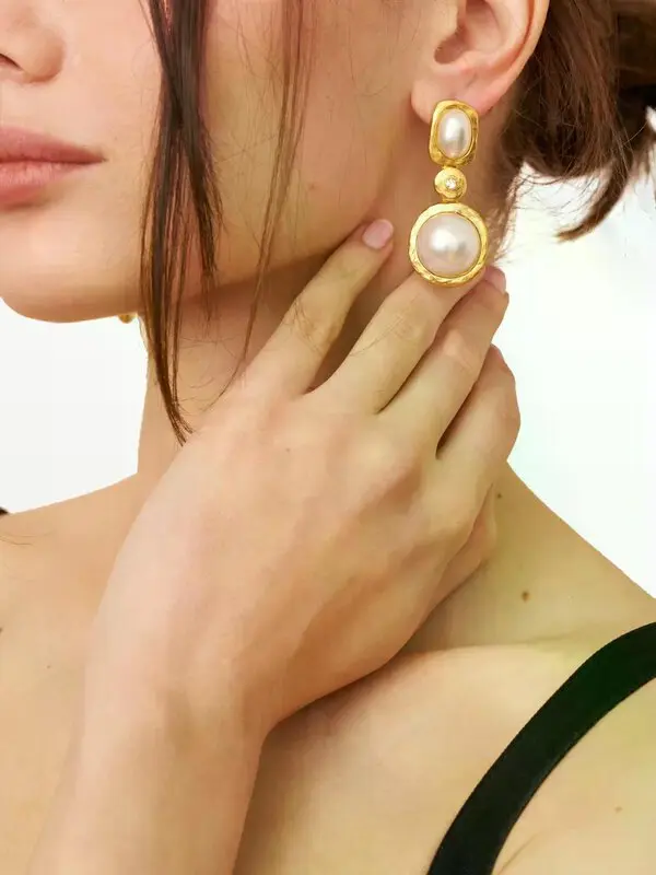 KENNETH JAY LANE Pearl-detailing Drop Earrings